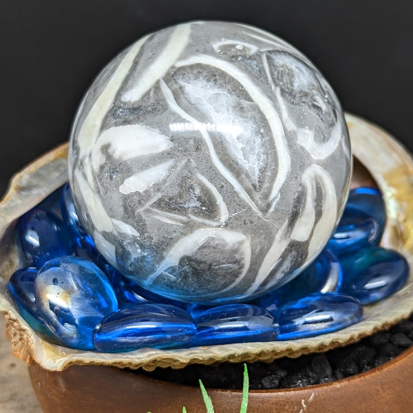 Shell Marble Sphere~CRSHMSP2 – EarthSpeak