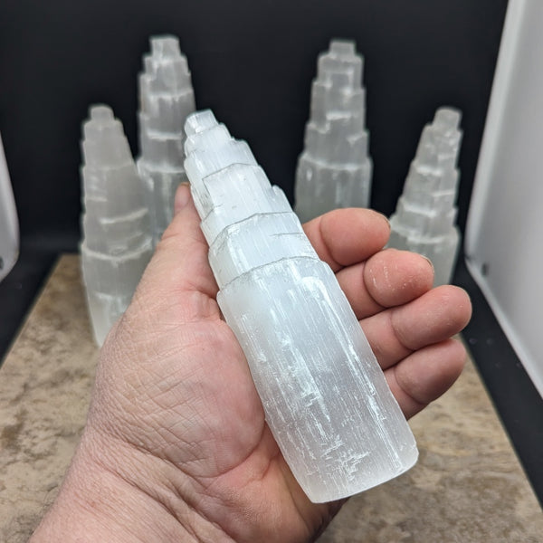 Selenite Tower-Medium~ CRSETWMD – EarthSpeak